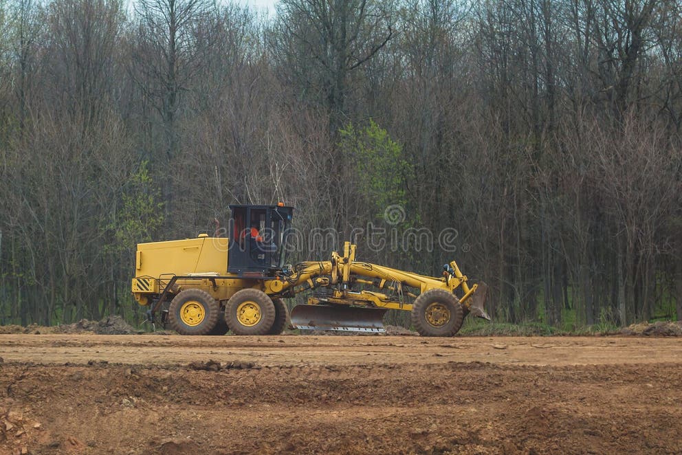 Road Scraper - Grader - Highway Construction - Asphalt Loader Stock ...