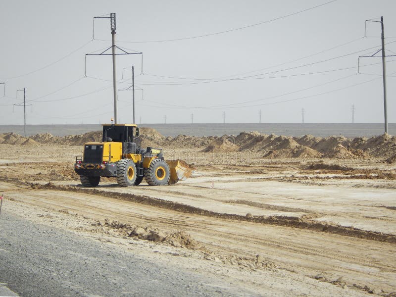 Road Scraper - Grader - Highway Construction - Asphalt Loader Stock ...