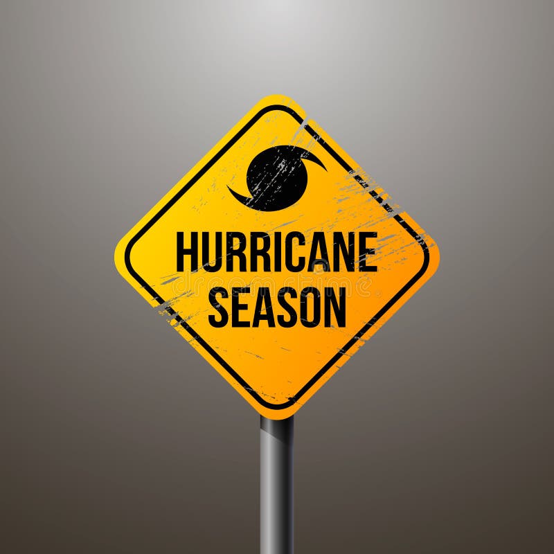 Road Scratched Sign of Hurricane Florence, 3D-rendering. Vector Stock ...