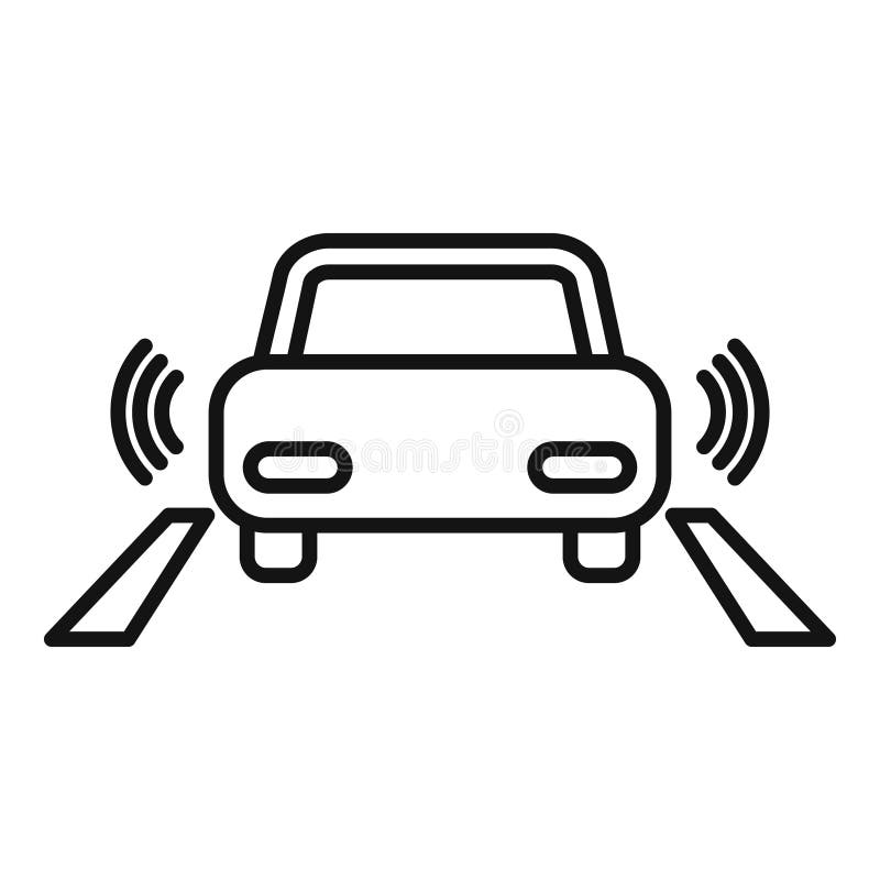 Road Sensor Control Icon Outline Vector. Safety System Stock Vector - Illustration of line ...