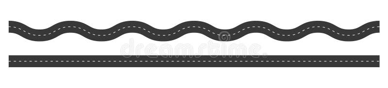 Road Set Vector. Road Segments, Parts Set. Highway Elements. Way ...