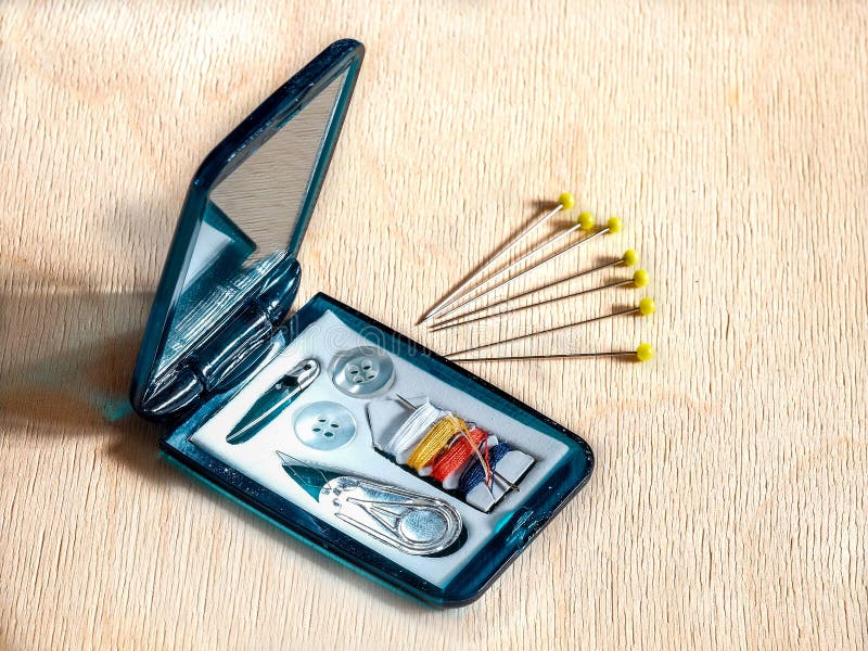 Road sewing kit and pins stock photo. Image of consumables - 105303076