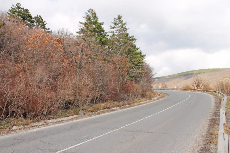 The road with sharp turn stock image. Image of scenic - 67498783