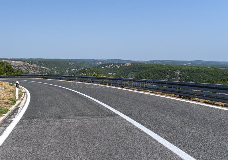A Road with Sharp Turns in the Mountains. Stock Image - Image of view ...
