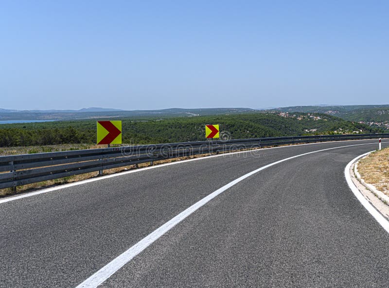 A Road with Sharp Turns in the Mountains. Stock Photo - Image of road ...