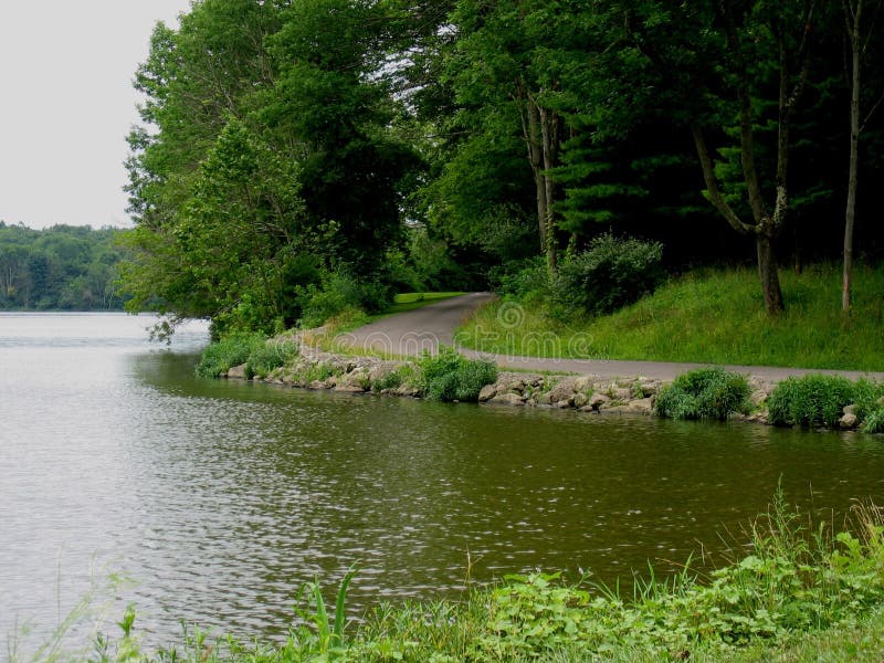 The road by the shore stock image. Image of lake, tranquil - 937517