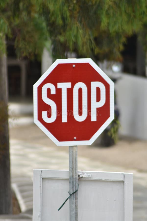 A road side stop sign. stock photo. Image of design - 149790550