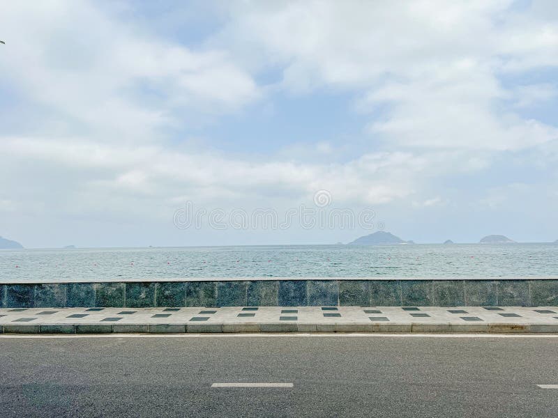 Road Side View Mountain and Sea Background Stock Image - Image of ...