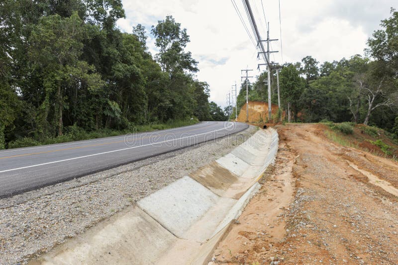 Road side work in Thailand stock photo. Image of stone - 78000606