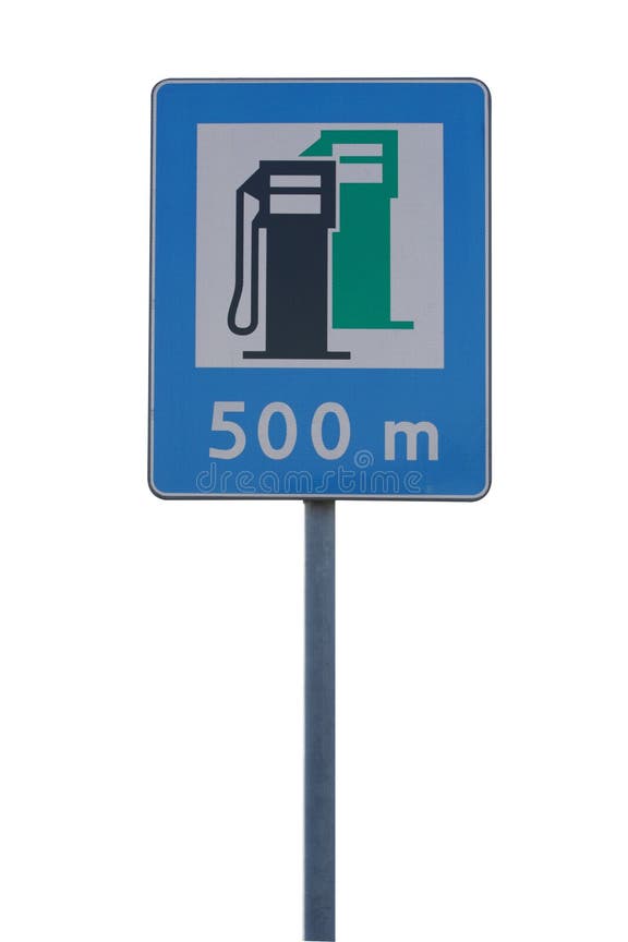 Road sign stock image. Image of fuel, sign, isolated - 11393509