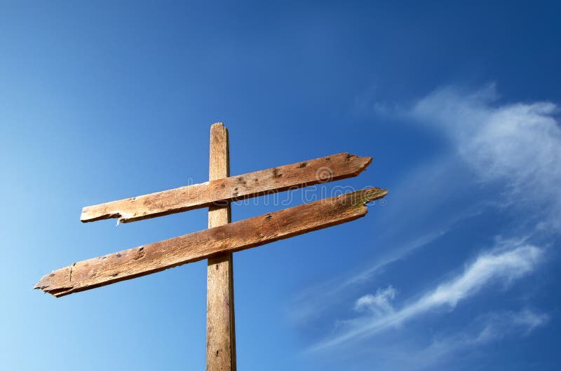 Wooden Arrow Sign Post or Road Signpost Isolated Stock Image - Image of ...