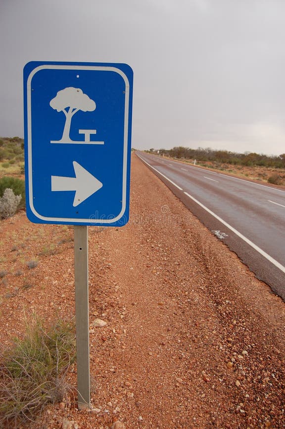 Road sign stock image. Image of dirt, rest, sign, australia - 23282305