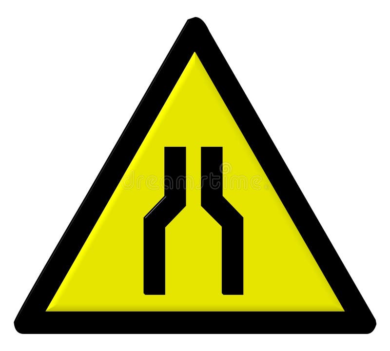 Narrow Road Sign Stock Illustrations – 717 Narrow Road Sign Stock ...