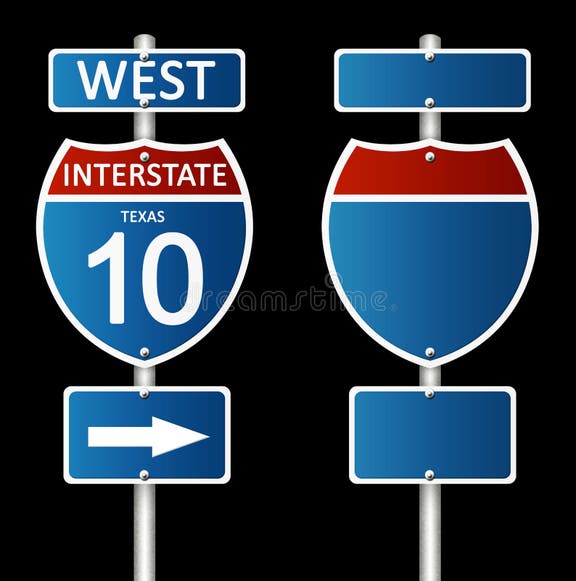 Blank Interstate Road Sign Stock Illustrations – 178 Blank Interstate ...