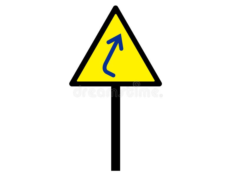 Sign of two bend arrows stock illustration. Illustration of sign - 25298907