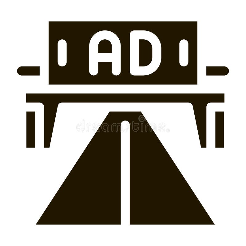 Road Sign Ads Icon Vector Illustration Stock Vector - Illustration of ...