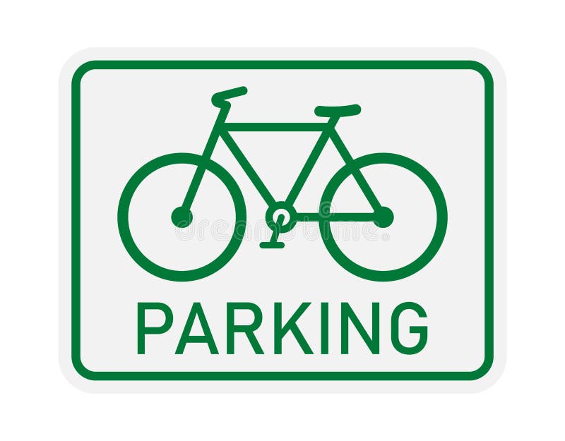 Road sign. Bicycle parking stock vector. Illustration of roadsign ...