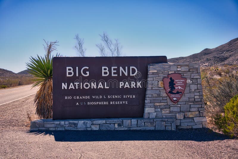 Road Sign Big Bend National Park Editorial Image - Image of texas ...