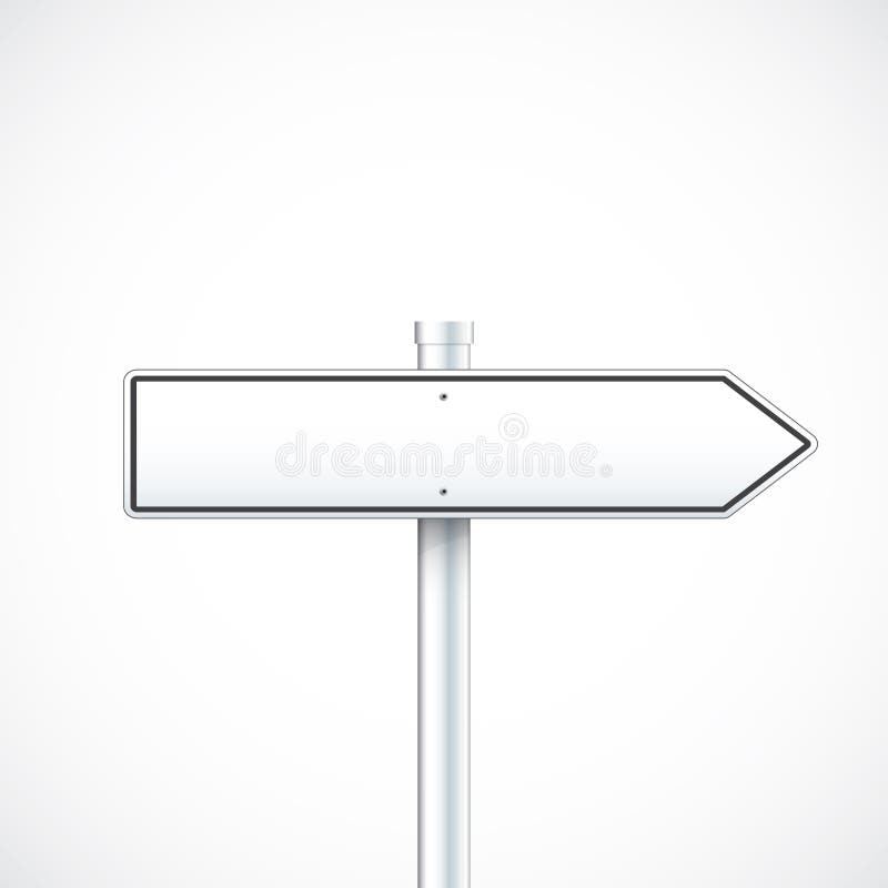 Vector Empty Arrow Road Sign Stock Vector - Illustration of blank ...