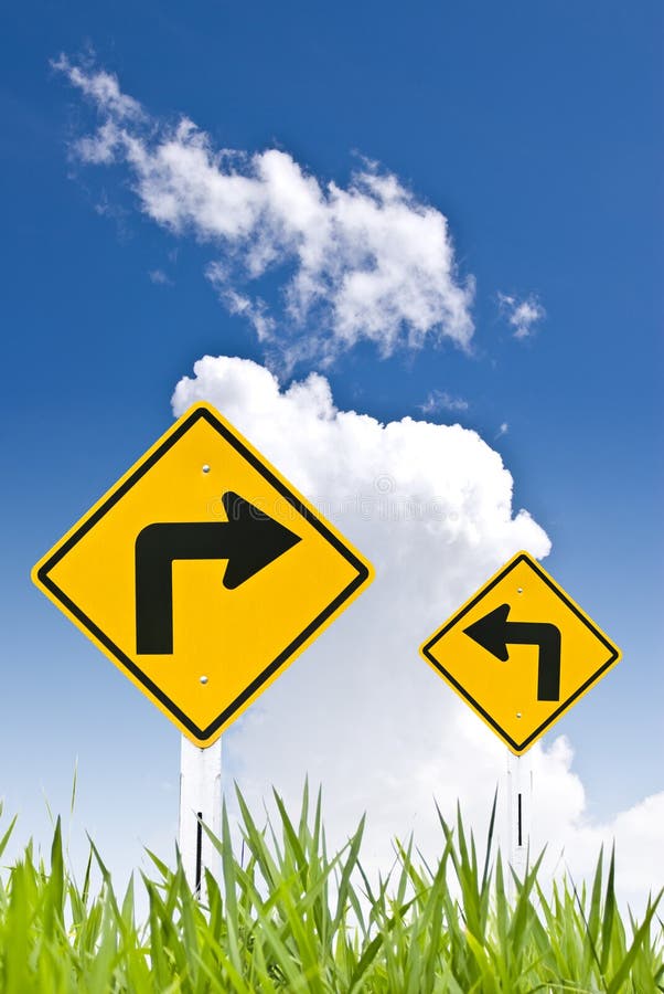 Road sign with blue sky stock photo. Image of scene, left - 17577936