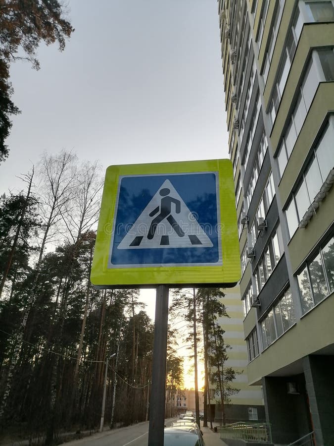 Road sign and blue sky stock image. Image of sign, yellow - 215618959