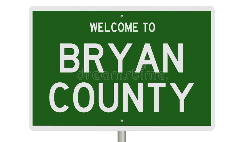 Road sign for Bryan County stock illustration. Illustration of road ...