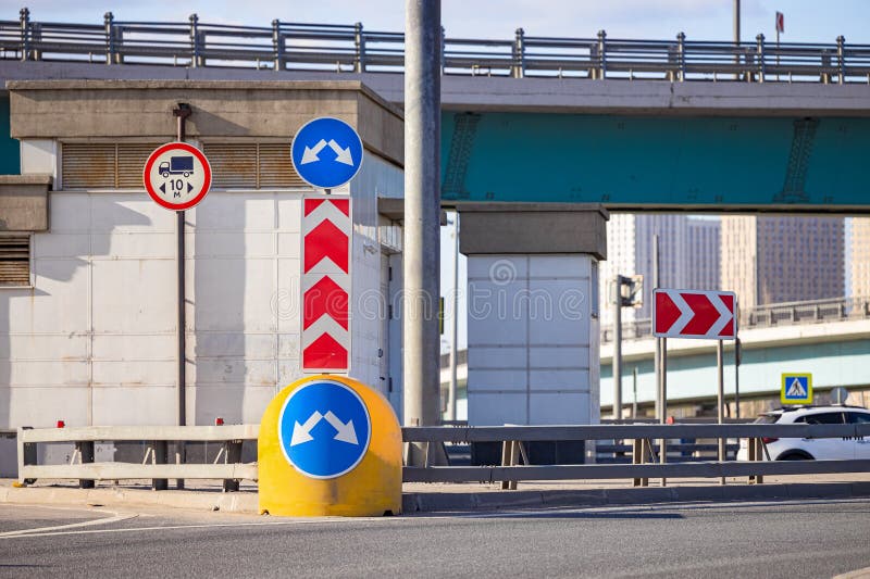 Road Sign on the Carriageway for Heavy Vehicles Stock Image - Image of ...