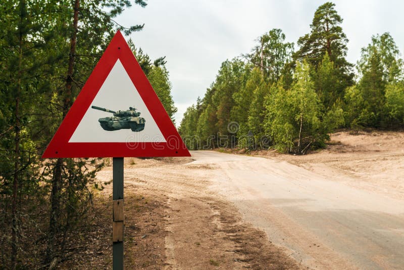 Road Sign Tanks Crossing Stock Photos - Free & Royalty-Free Stock ...