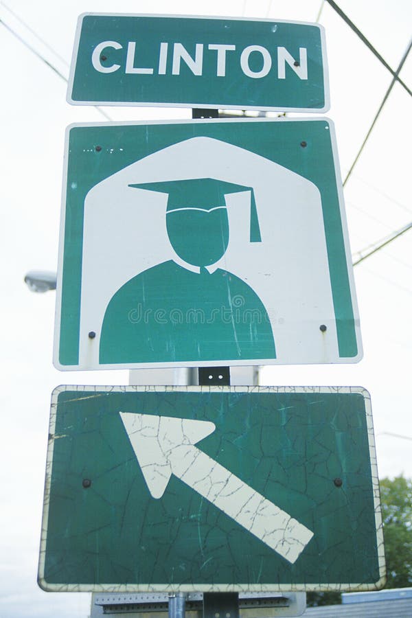 Road Sign for Clinton in Clinton, New Hampshire Editorial Stock Image ...