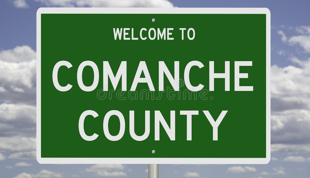 Road Sign for Comanche County Stock Illustration - Illustration of ...