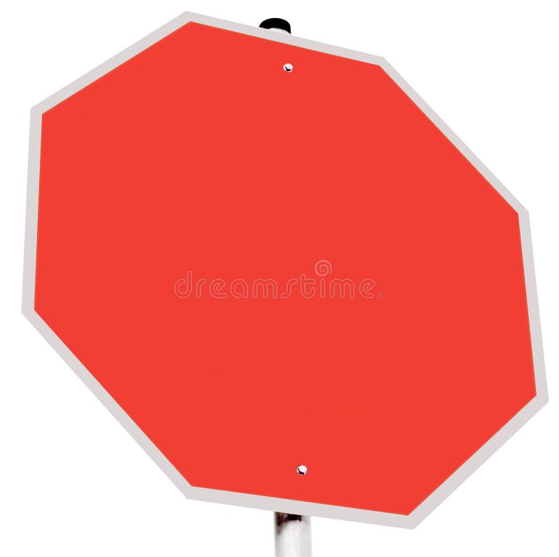 Road Sign Compulsory Highway Code Stop Symbol White Backgroun Stock ...