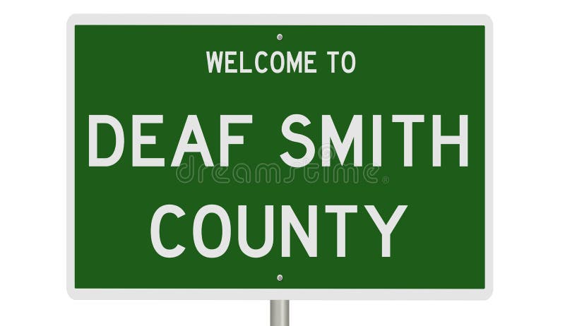 Road Sign for Deaf Smith County Stock Illustration - Illustration of ...