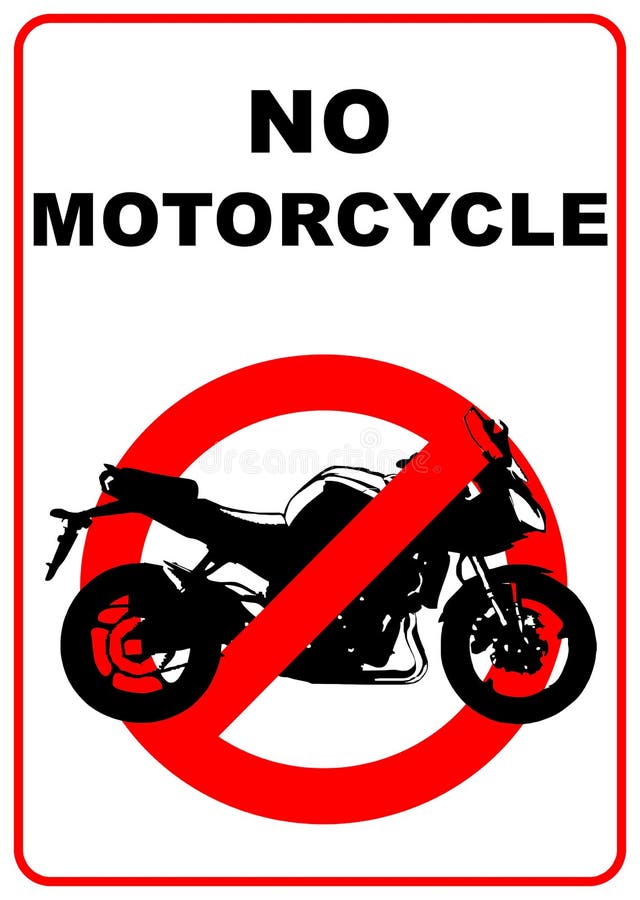 No motorcycles sign stock illustration. Illustration of circle - 29720778