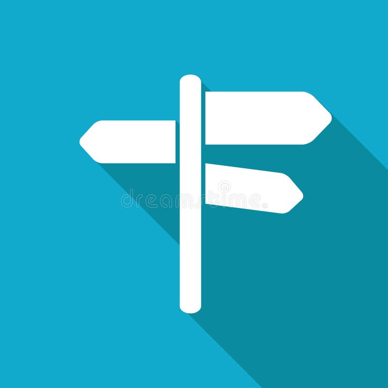 Road Sign with Different Directions Illustration. Traveling Vector Icon ...
