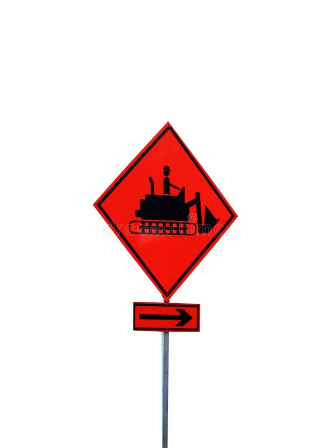 Road sign: Digger! stock photo. Image of road, warning - 61028648