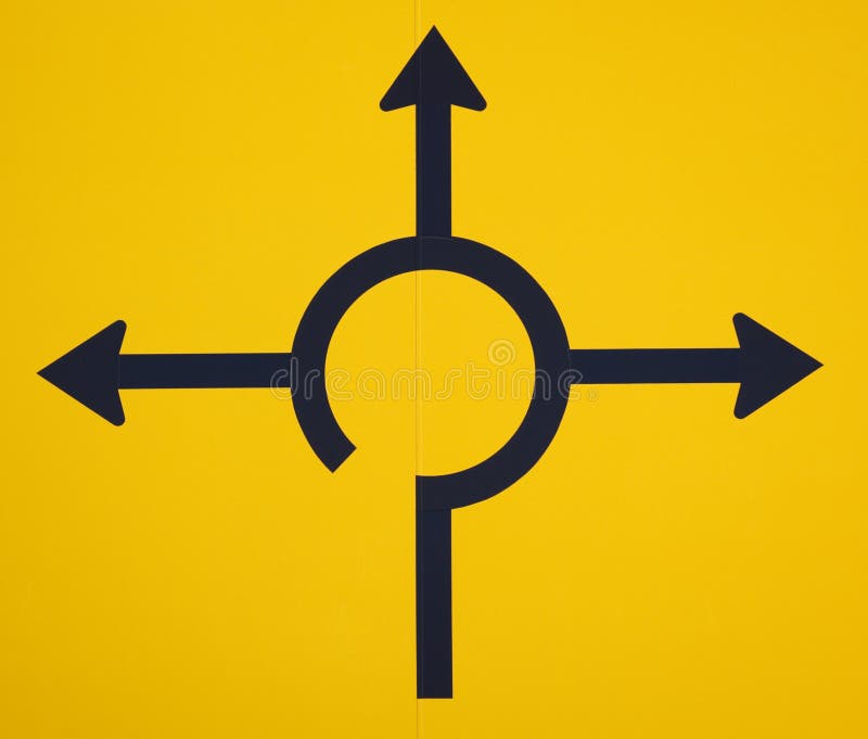 Road sign direction stock image. Image of sign, roundabout - 4789589