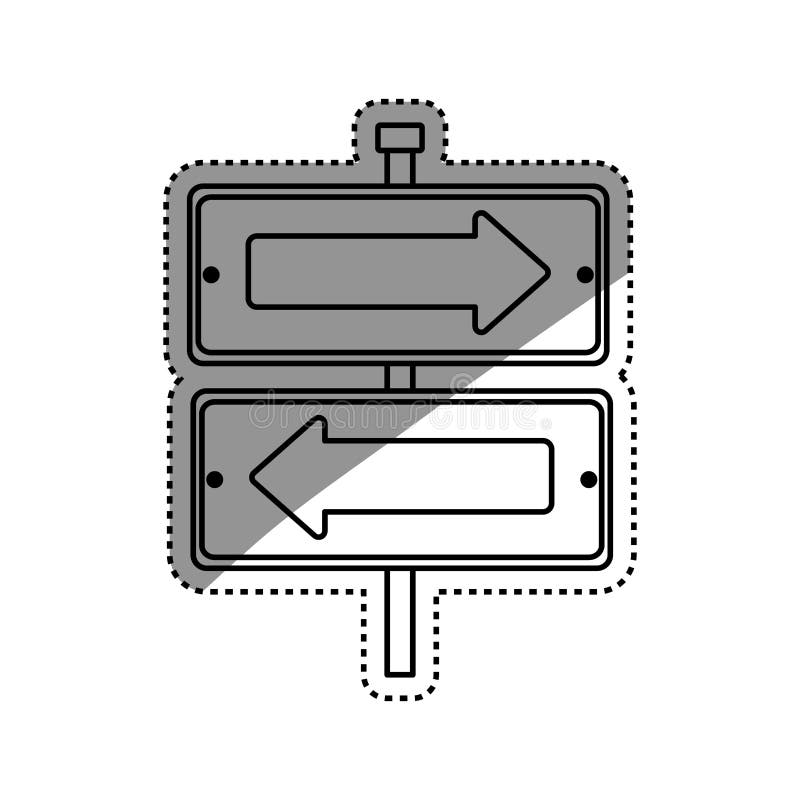 Road sign directions stock illustration. Illustration of lines - 85994183