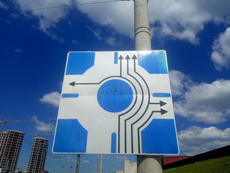 Road Sign, Driving Directions of Crossroad Stock Photo - Image of ...