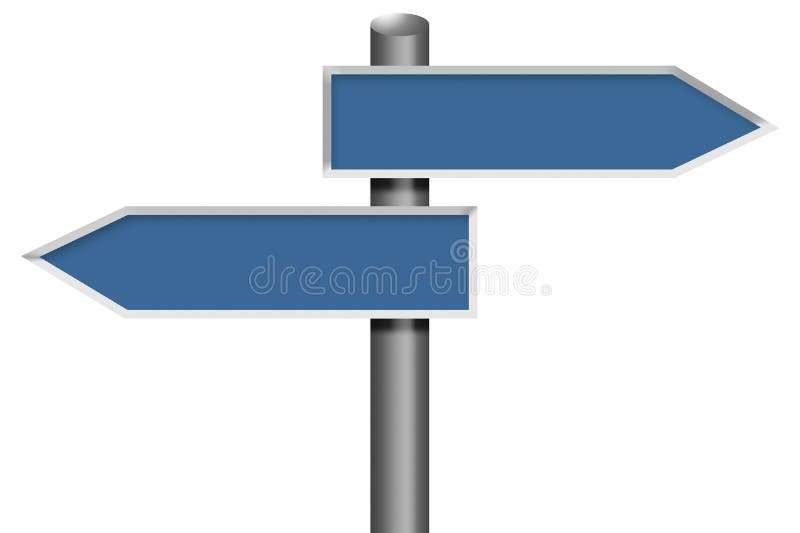 Road sign with empty space stock illustration. Illustration of ...