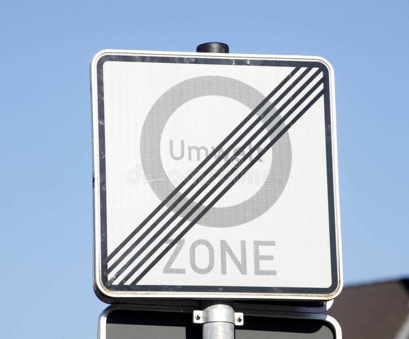 End of an Environmental Zone Stock Photo - Image of town, symbol: 109404500