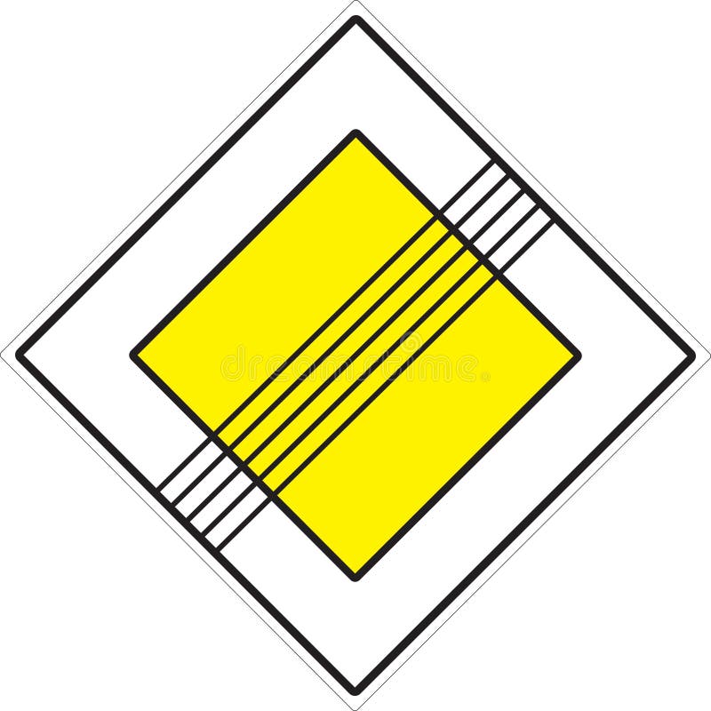 Road Sign End of the Main Road Stock Vector - Illustration of sign ...