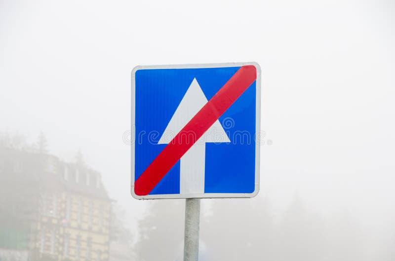 End of the road one-way stock photo. Image of square - 237098690