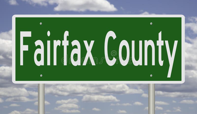 Road Sign for Fairfax County Stock Image - Image of district, truck ...