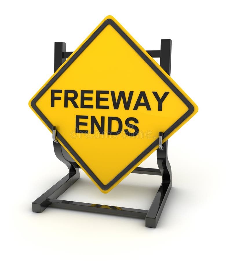 Freeway Ends Sign Stock Illustrations – 31 Freeway Ends Sign Stock ...