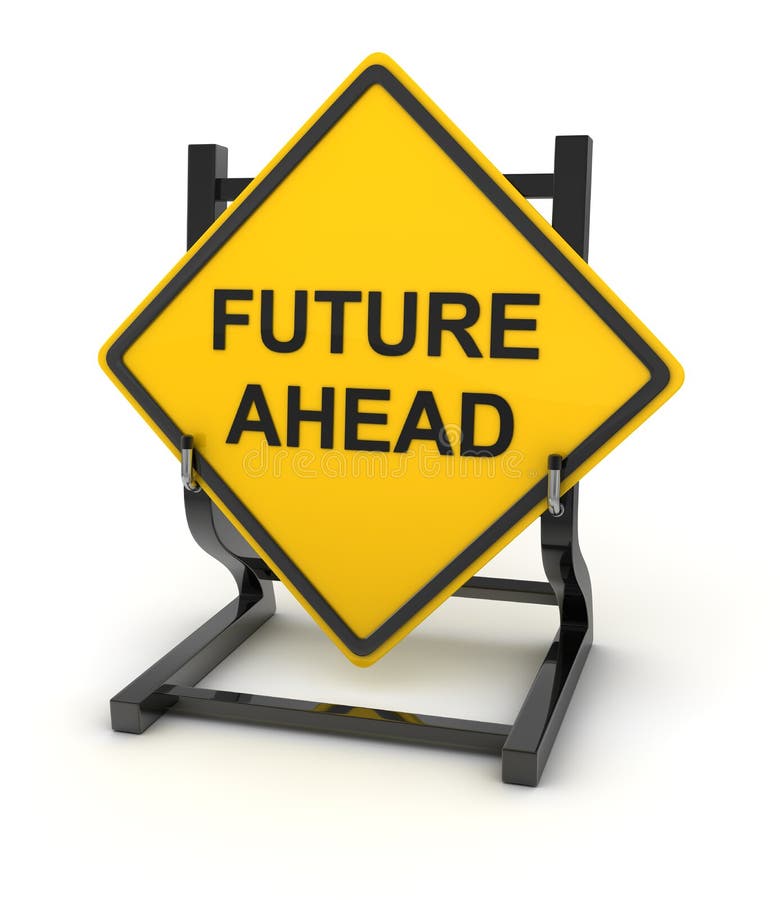 Road Sign - Bright Future Ahead Stock Illustration - Illustration of ...