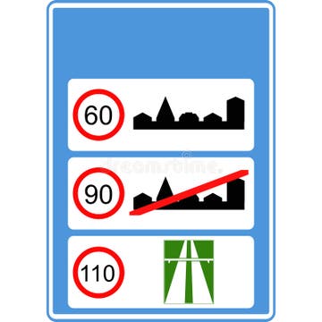 General Maximum Speed Limits. General Speed Limits. Road Sign. Stock ...