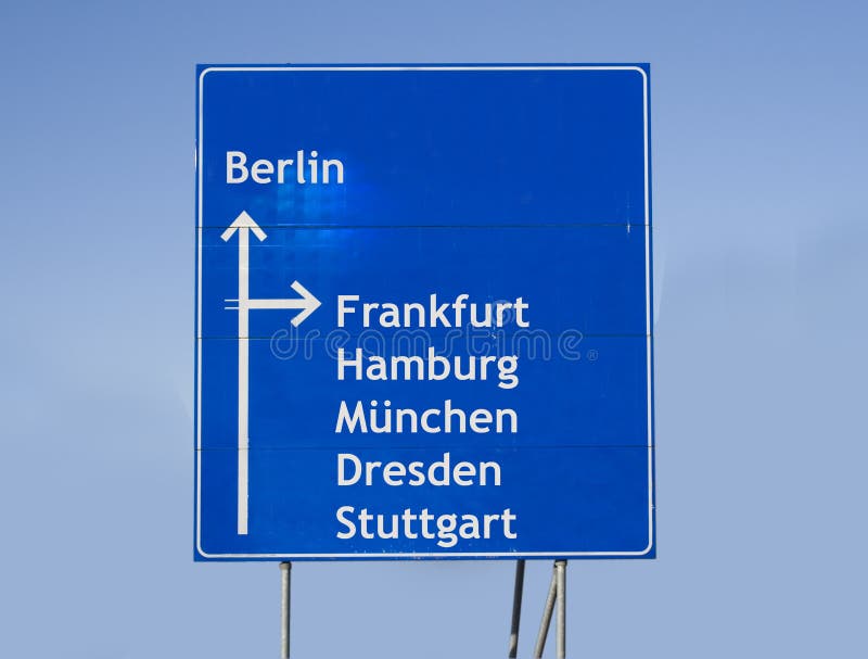 Road sign Germany stock photo. Image of guidance, roadsign - 12358958