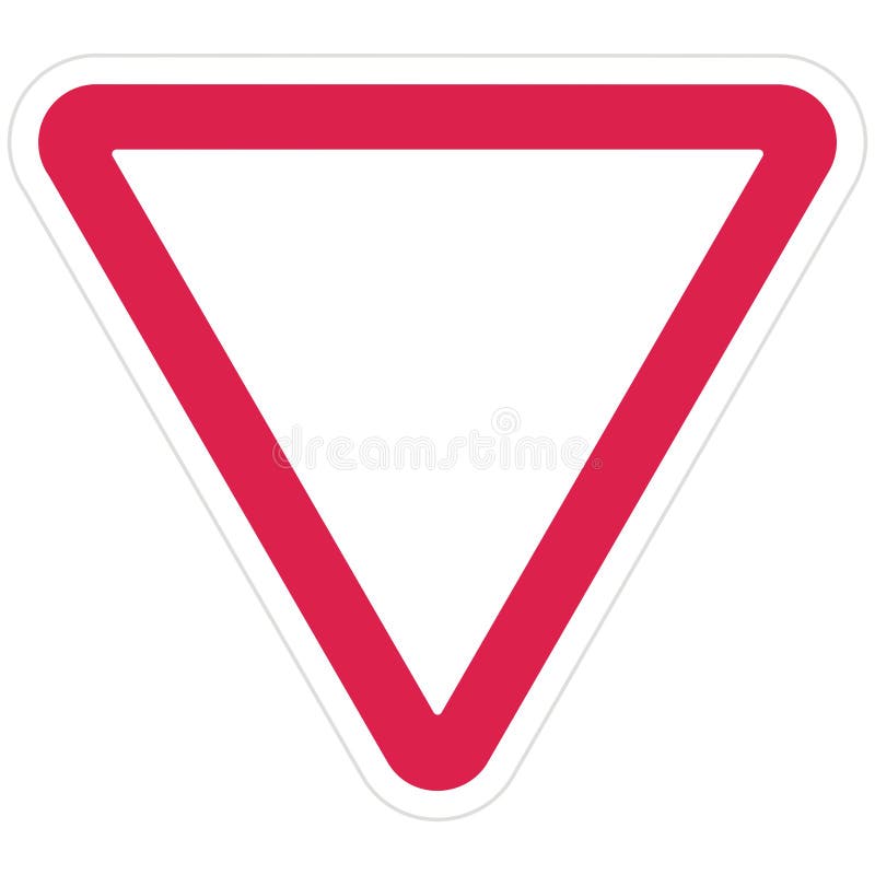Road Sign, Give Way, Red Triangle Shape, Eps. Stock Vector ...