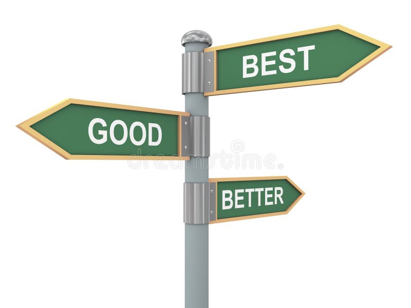 Good Better Best Sign