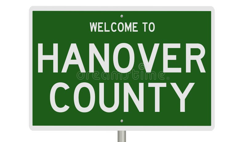 Road Sign for Hanover County Stock Illustration - Illustration of ...